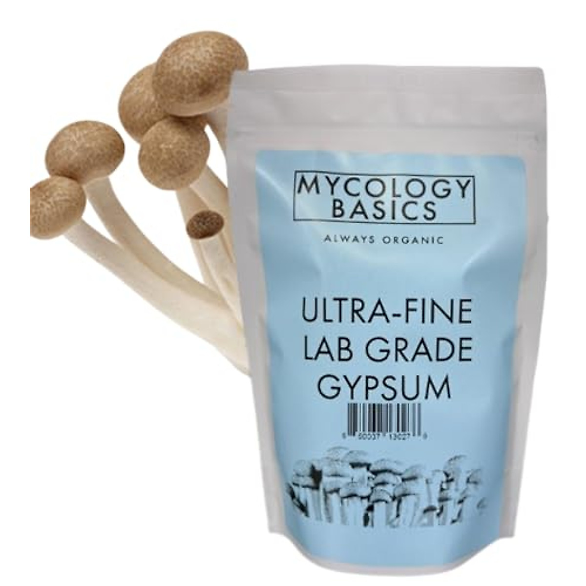 Ultra-Fine Food Grade Gypsum for Mushroom Substrates, Brewing, Tofu - No Additives, 97% Calcium Sulfate 22.5% Calcium (Ca) 18% Sulfur (S) - Packaged in HEPA Enclosure