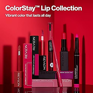 Revlon Liquid Lipstick with Clear Lip Gloss, ColorStay Overtime Lipcolor, Dual Ended with Vitamin E, 480 Unending Red, 0.07 Fl Oz