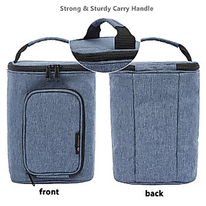 PACMAXI Carrying Bag for Waterpik Water Flosser, Portable Storage Bag for Water Flosser and Accessories Suitable for Travelling, Trips, Camping (Dark Blue)