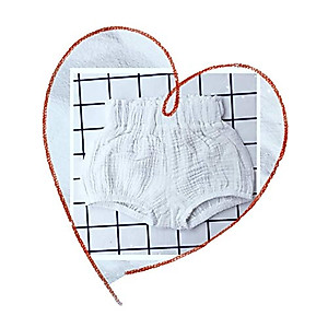 LOOLY Unisex Baby Girls Boys 3 Pack Cotton Linen Blend Bloomer Shorts (66 (3-6Month), Pink, Color, White)