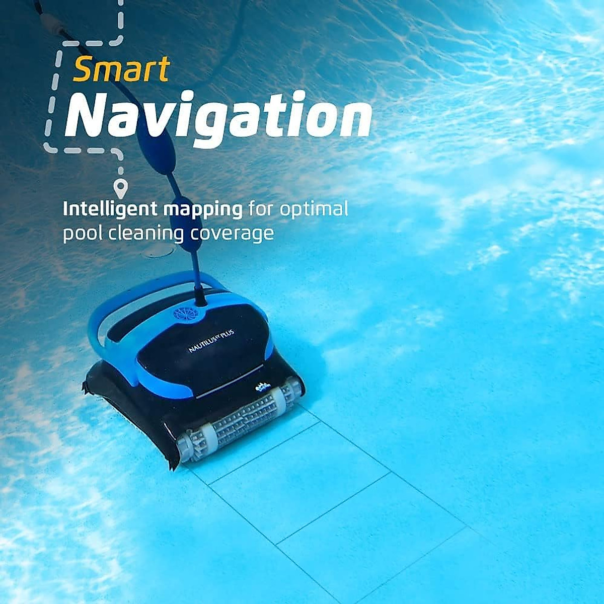 Dolphin Nautilus CC Plus Wi-Fi Automatic Robotic Pool Vacuum Cleaner, Always Cleaning, Never Charging, Ideal for In-Ground Pools up to 50 FT in Length