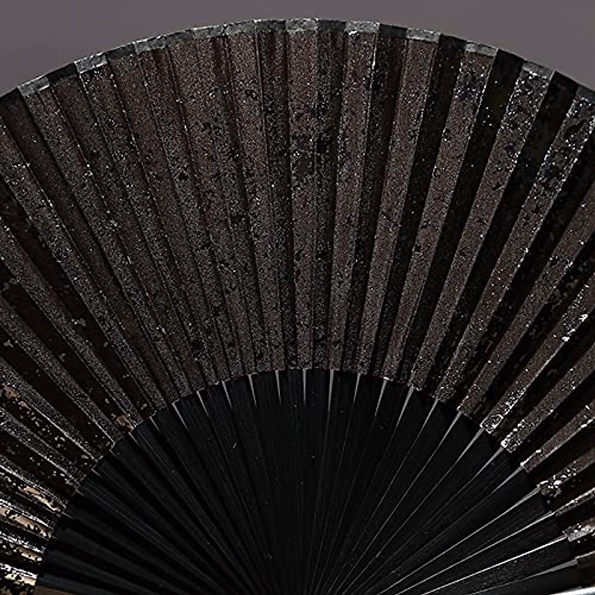 BICCQ Hand Held Folding Fan Chinese Classical Men's and Women's Portable Display Gifts (Gold,Silver) (Color : Silver)