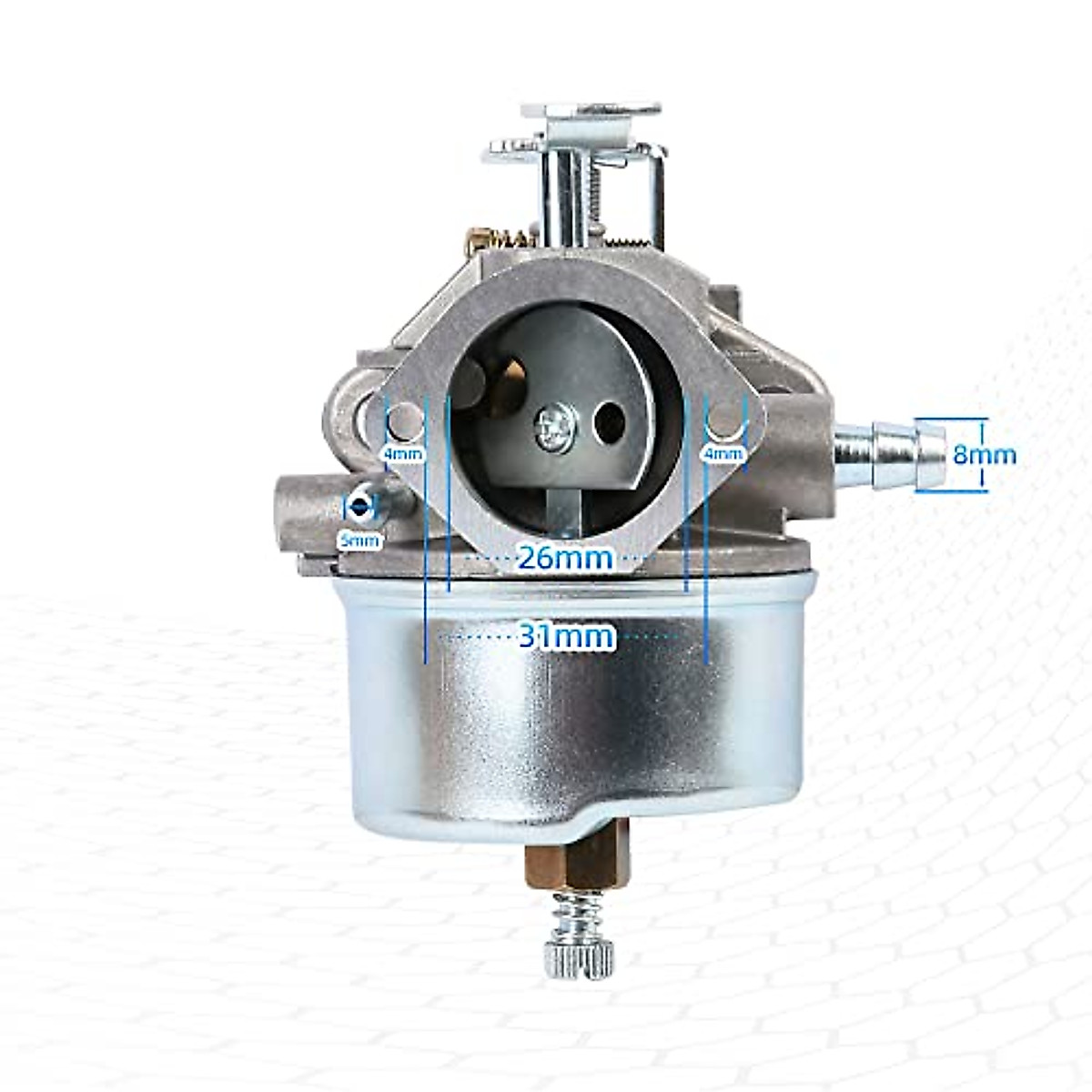 632334A Carburetor for Tecumseh 632334 632111 640334A 632370A Carburetor, HM70 HM80 HMSK80 HMSK90 Engines, 38080 824 Snow Blower Thrower Craftsman Toro Troybilt Carburetor