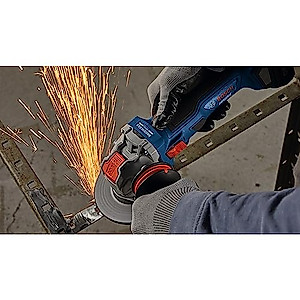 BOSCH GWX18V-8N 18V X-LOCK Brushless 4-1/2 In. Angle Grinder with Slide Switch (Bare Tool),Blue
