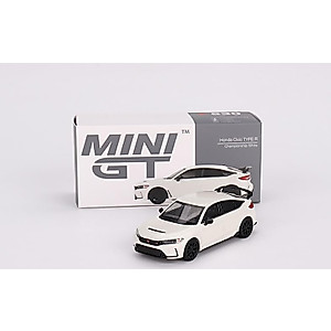 True Scale Miniatures Model Car Compatible with 2023 Honda Civic Type R (White) Limited Edition 1/64 Diecast Model Car MGT00530