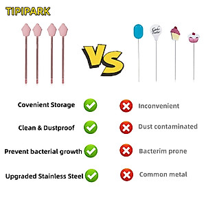 4 Pcs Cake Tester - Foldable Cake Testers for Baking Doneness Stainless Steel Stick Needle for Chiffon Cakes Baking Tools