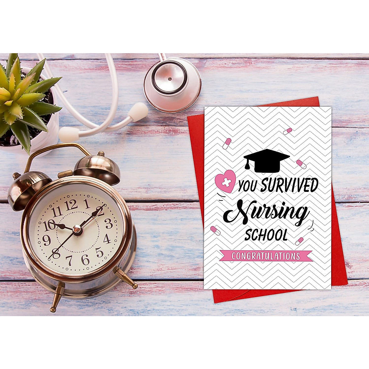PETCEE Funny Nurse Graduation Card for Her Nurse Graduation Greeting Card for Women Graduation Card with Envelope for Nursing School Grads Medical School Graduate Occupational