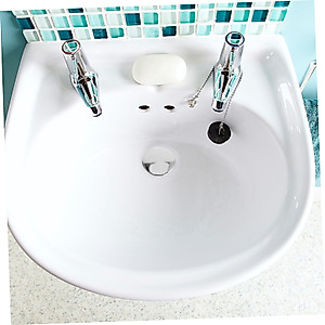 Housoutil 2pcs Drain Filter Bathtub Drain Stopper Sink Strainer Bathtub Drain Plug Clogged Bathroom Sink Stopper No Overflow Sink Stopper Drain Hair Catcher Basin Stainless Steel Combination