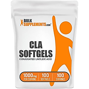 BULKSUPPLEMENTS.COM CLA Softgels (Conjugated Linoleic Acid) - CLA Supplements for Energy, 1000mg of CLA from Safflower Oil - 1 Softgel per Serving - 100-Day Supply (100 Softgels)
