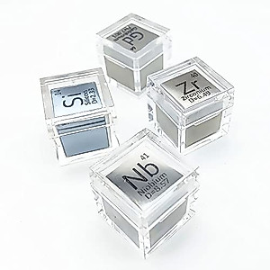 HMME Polished Tungsten Cube 10mm 99.95 percent Metal Cubes for Element Collections Lab Experiment Material Hobbies Simple Substance Block Display DIY (Zirconium)