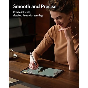 ESR Stylus Pen for iPad, Magnetic Wireless Charging iPad Pen, Digital Apple Pencil 2nd Gen with Tilt Sensitivity and Palm Rejection for iPad Pro 12.9/11, iPad Air 5/4, and iPad Mini 6, Dark Silver