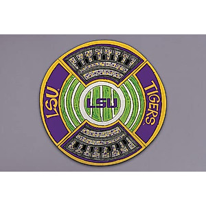 Magnolia Lane LSU Tigers Football Stadium Heavyweight Melamine Round Platter, 13.5-inch Diameter, Kitchen Accessories