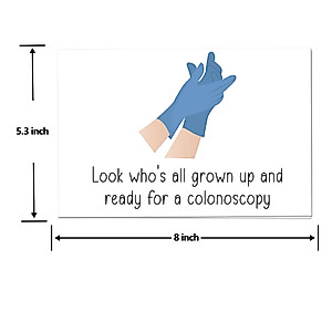 Arsagen Funny Colonoscopy Birthday Card, Humorous 50th 60th 70th Birthday Card, Getting Old Bday Card, Hilarious Turning 50th Birthday Card, dad mom Old Age Joke birthday card