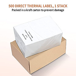 Phomemo Thermal Label Printer, with Label Holder and Pack of 500 4x6 Fan-fold Labels, Pink Direct USB Thermal 4×6 Shipping Label Printer Maker, PM-246s Series