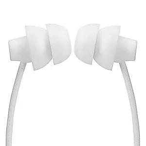 Non Radiation Sleep Earphones, 3 Meters Extended Long in Ear Wired Headphones Noise Cancelling HD Calls One Button Microphone Line Control Headset 3.5mm Jack for Mobile Phones White