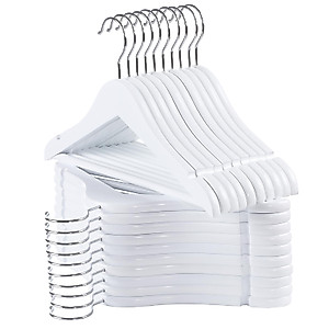 ELONG HOME Kids Hangers, 20 Pack White Baby Hangers for Closet, Premium Children's Clothes Hangers with 360° Swivel Hook
