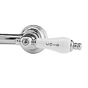 Vintage Tub & Bath Wall Mounted Bridge Kitchen Faucet with Porcelain Lever Handles