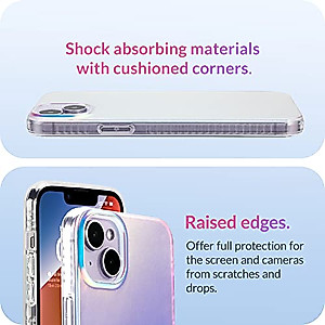 LONLI Hue - (for iPhone 14) - Fluorescent Coloful Iridescent Translucent Matte Phone Case - Cute and Unique (for Women, Girls and Men