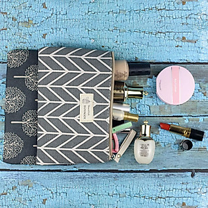 Kimoli 2 Pcs Women Funny Makeup Bag Cute Cosmetic Bag Pouch for Purse Toiletry Bag