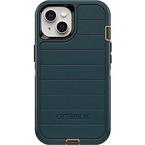 OtterBox Defender Series Rugged Case for iPhone 13 (NOT Mini/Pro/Pro Max) Case Only - Non-Retail Packaging - Hunter Green - with Microbial Defense