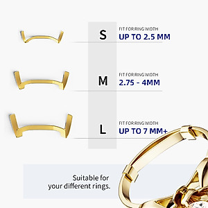 9 Pack Filled Metal Ring Guard,Invisible Ring Size Adjuster Set for Loose Rings,Ring Guard,Ring Sizer,Fit for Men and Women Rings,Golden