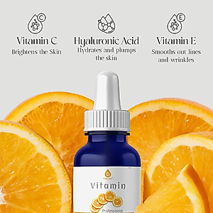 Pursonic Vitamin C Serum, 20% is a high potency Best Organic Anti-Aging Moisturizer Serum for Face, Neck & Décollete and Eye Treatment (3 fl. oz)