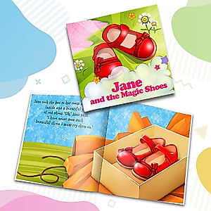 Personalized Story Book by Dinkleboo The Magic Shoes Girls 0 to 8 Years Old - Story About Your Daughter’s Magical Adventure - Soft Cover -Smooth, Glossy Finish (8"x 8")
