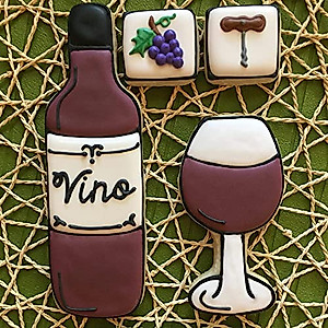 1 PC Wine Glass Cookie Cutter - Classic Goblet Wine Glass Cookie Cutter Mini Cookie Cutters Valentine Cookie Cutters for Kitchen Baking Small Cookie Cutters Shapes Baking