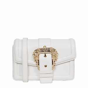 Borsa A Spalla Versace Jeans Couture In Pelle Vegana Bianca