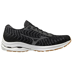 Mizuno Men's Wave Rider 24 WAVEKNIT Running Shoe, Black-Dark Shadow, 10 D US