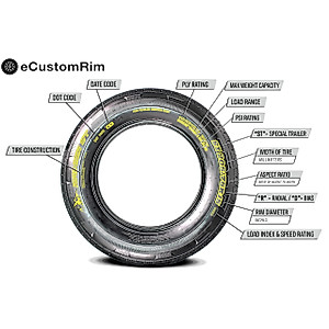 eCustomrim Trailer Tire On Rim 4.80-12 480-12 4.80 X 12 12 in. Load Range B 5 Lug Wheel White Spoke - 2 Year Warranty w/Free Roadside