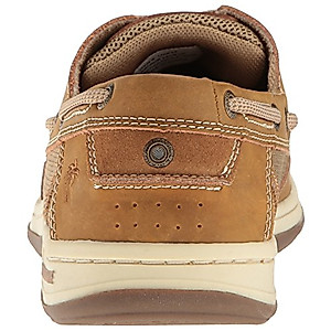 Margaritaville Men's Anchor Lace Boat Shoes-Lightweight and Durable 2 Eye Lace Up, Light Tan, 10