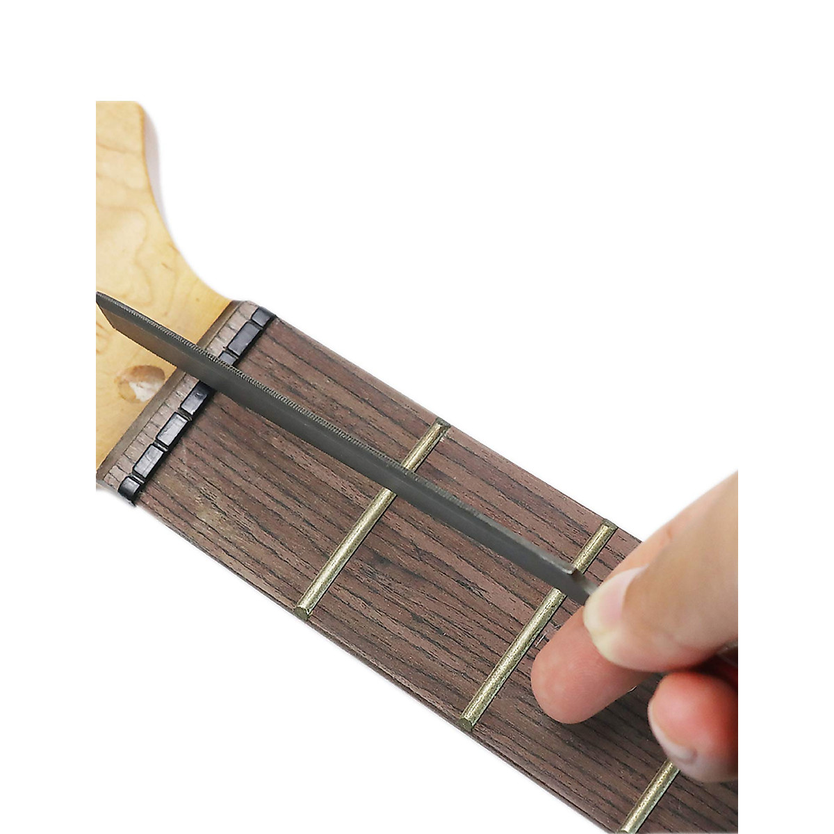 Metallor Guitar Nut File Set Double Edge Nut Slotting File for Electric Guitar Tools Luthier Tools Set of 3Pcs.