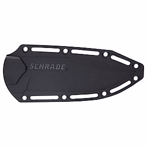 Schrade 1136030 10in Stainless Steel Fixed Blade Knife with 4.75in Drop Point Blade and G-10 Handle for Outdoor Survival, Camping and EDC,Black