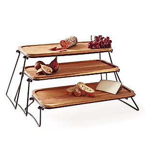 3 Tier Cupcake Stand, Dessert Table Display Set, Serving Platter, Charcuterie Board, 3 Tier Serving Tray, Dessert Stands, Cupcake Stand for 24 Cupcakes, US-Based Small Business