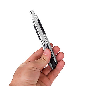 Internet's Best Snap-Off Utility Knife - Small - Set of 5 Pack - Blades Belt Clip - Retractable Razor Knife Set - Box Cutter Locking Razor Knife Tool - Good Grip