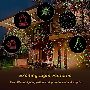 Christmas Lights Projector Outdoor, Waterproof Christmas Laser Lights with Remote Control for Outdoor Outside Christmas Decorations Farmhouse Christmas Decor