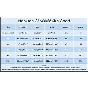 Nanxson Unisex Chef Coat Men's Long Sleeve Chef Jacket Restaurant Kitchen Cooking Zipper Chef Uniform CFM0058 (Black, XL)