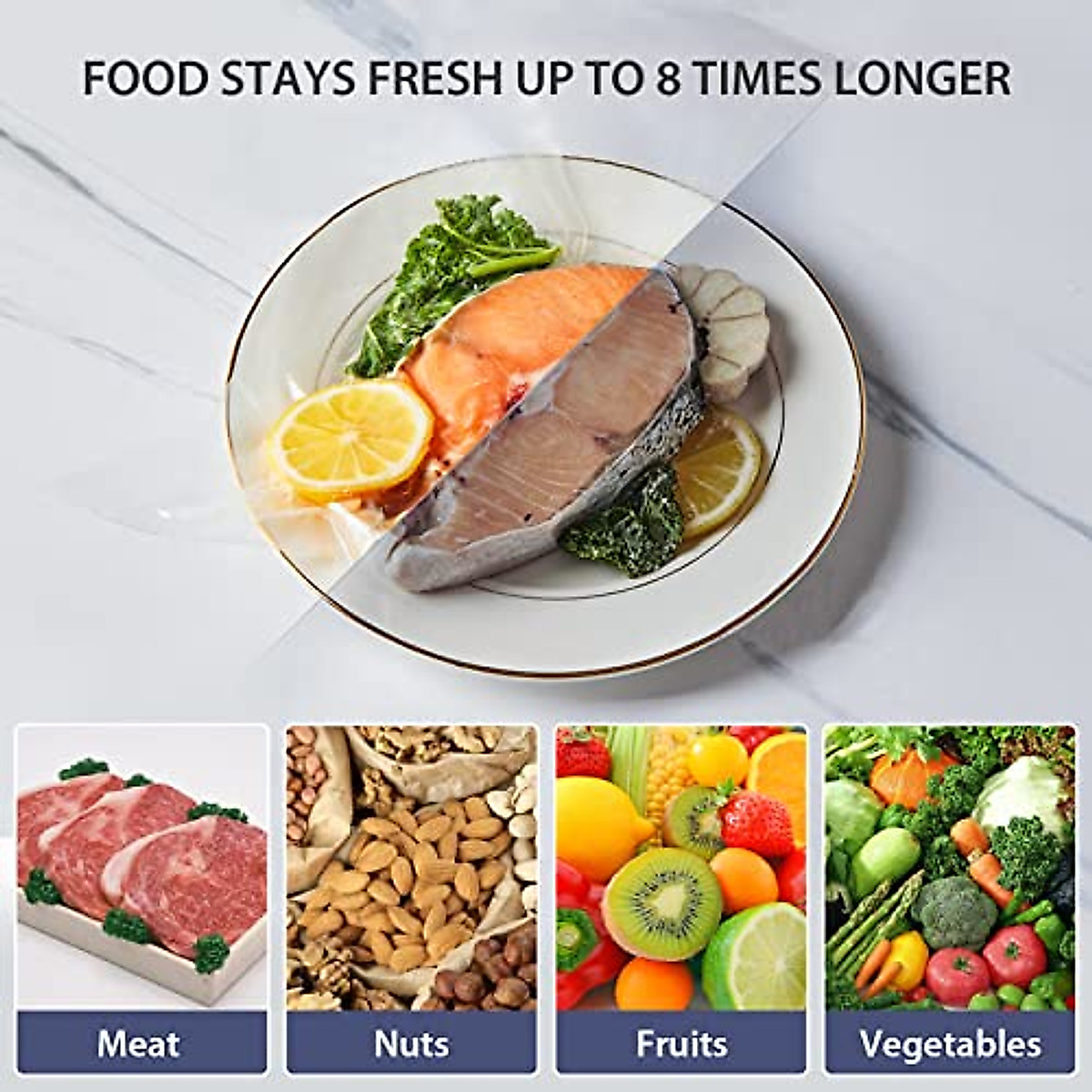 100 Pieces Vacuum Sealer Bags Size 9.8 * 7.8 Inches, for Food Saver, Bpa Free, Prevent Puncture, Vacuum Seal Freezer Bags Sous Vide Bags, Perfect for Food Vacuum Storage or Sous Vide Cooking…