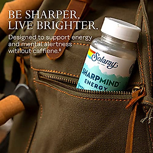 SOLARAY SharpMind Energy, Energy Booster for Women and Men, Nootropic Focus Supplement, Caffeine Free Energy Pills with Rhodiola Rosea and Cordyceps, 60 Day Guarantee, 30 Servings, 30 VegCap Pills