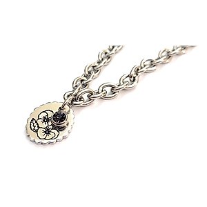 February Birthstone Charm Bracelet and Birth Month Violet Flower Simple Dainty Gift for Her Mom Daughter