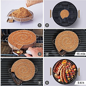 Cold Smoke Generator,Hot/Cold Smoke Generator for BBQ Grill Stainless Steel BBQ Smoker Grill Cooking Tools for Smoked Salmon,Cheese, Fish, Pork