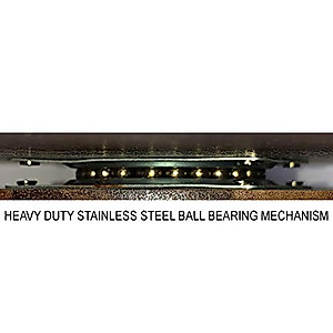 Woodard & Charles Round Lazy Susan Turntable with Stainless Steel Ball Bearing Mechanism (Black)