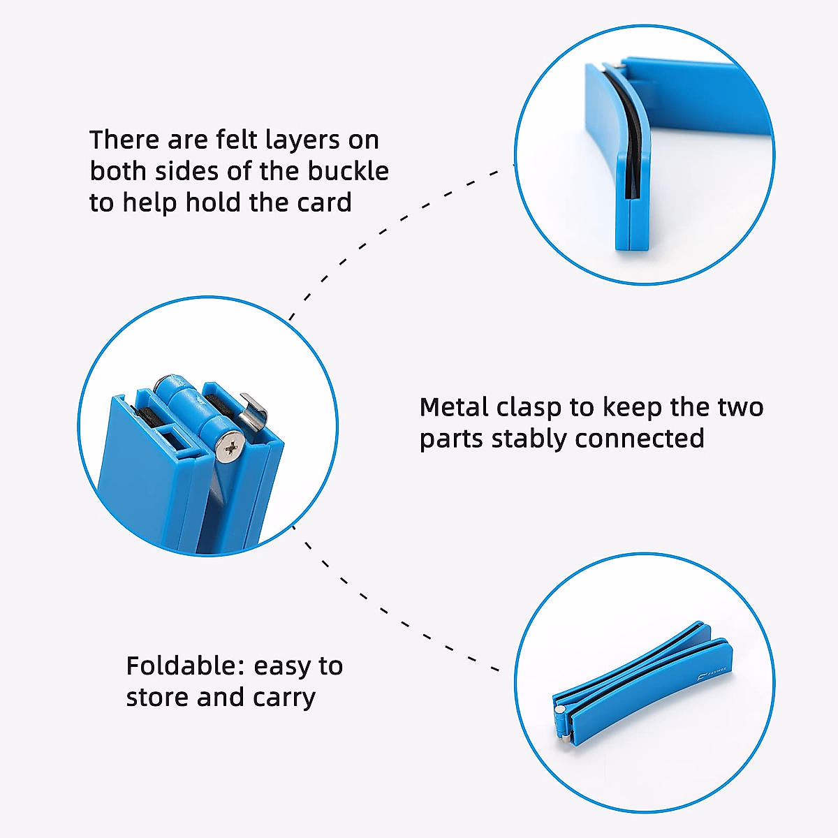 4 Pack Cards Holder for Playing Cards, 13.3" Plastic Tray Rack Organizer for Kids, Seniors, Little Hands, Arthritis, Hands Free Playing Cards Holder Ideal for Bridge Canasta Strategy Card Playing-Blue