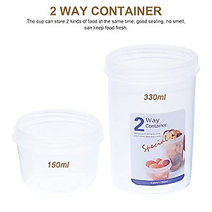 Zerodeko Breakfast on The Go Cups Portable Yogurt Cups Large Capacity Sealed Double Layer Food Container for Cereal Oatmeal Fruit