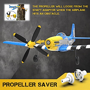 CKYSCHN RC Plane 4 Channel, VOLANTEXRC P51 Mustang V2 RC Airplanes for Beginners, Remote Control Airplanes Adults with Xpilot Stabilization, Aerobatic Ready to Fly