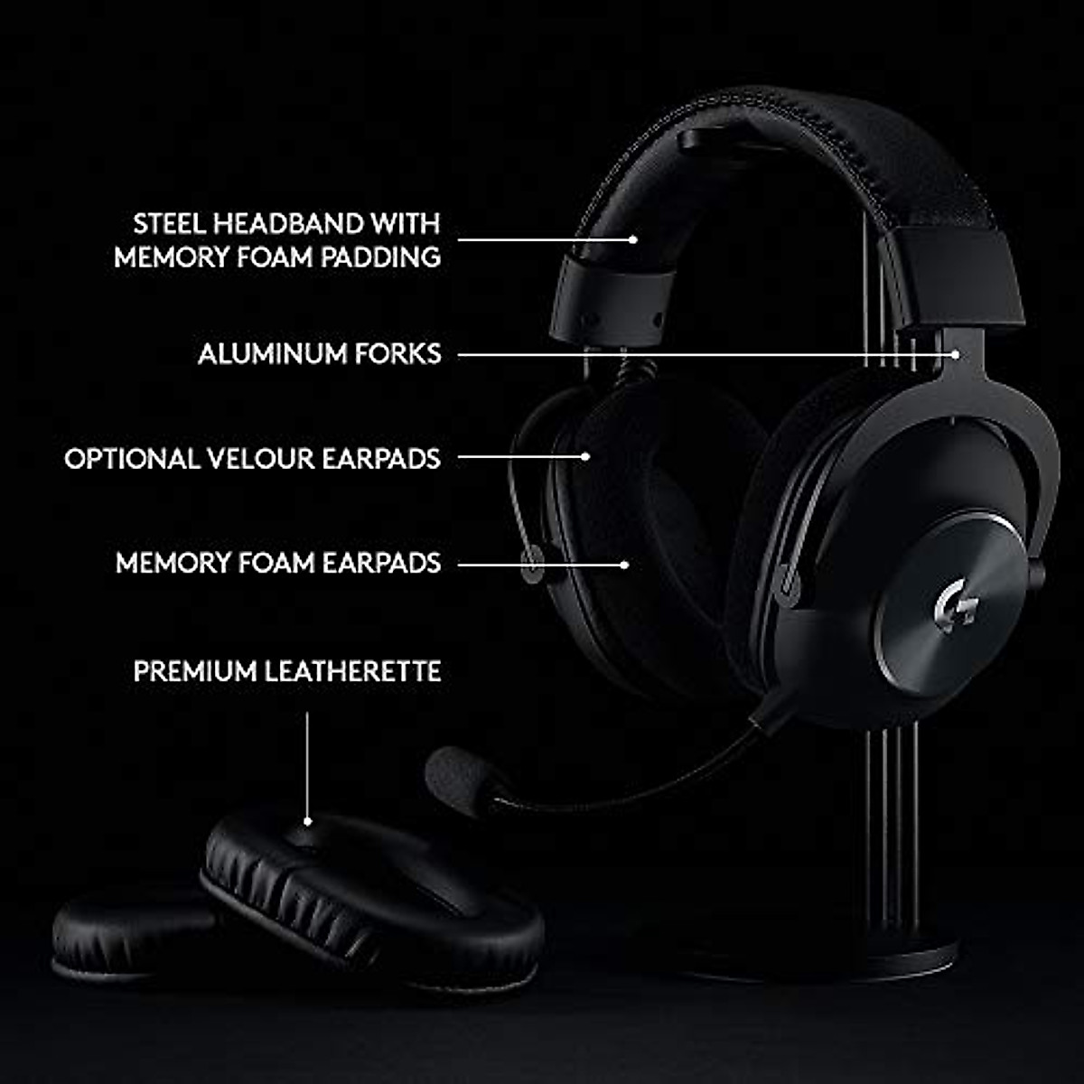 Logitech G PRO X Wireless Lightspeed Gaming Headset with Blue VO!CE Mic Filter Tech, 50 mm PRO-G Drivers, and DTS Headphone:X 2.0 Surround Sound