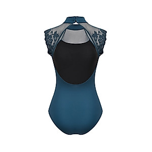 Dance Elite - Georgiana - Dance Leotard For Women. Leotards for Women Ballet and Dance (Blue, Adult L)