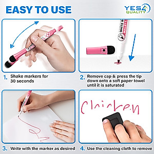 Magnetic Dry Erase Whiteboard Sheet for Fridge 19x13 in - with Stain Resistant Technology - Includes 3 Fine Tip Markers & Big Eraser with Magnets - Refrigerator White Board Planner & Organizer