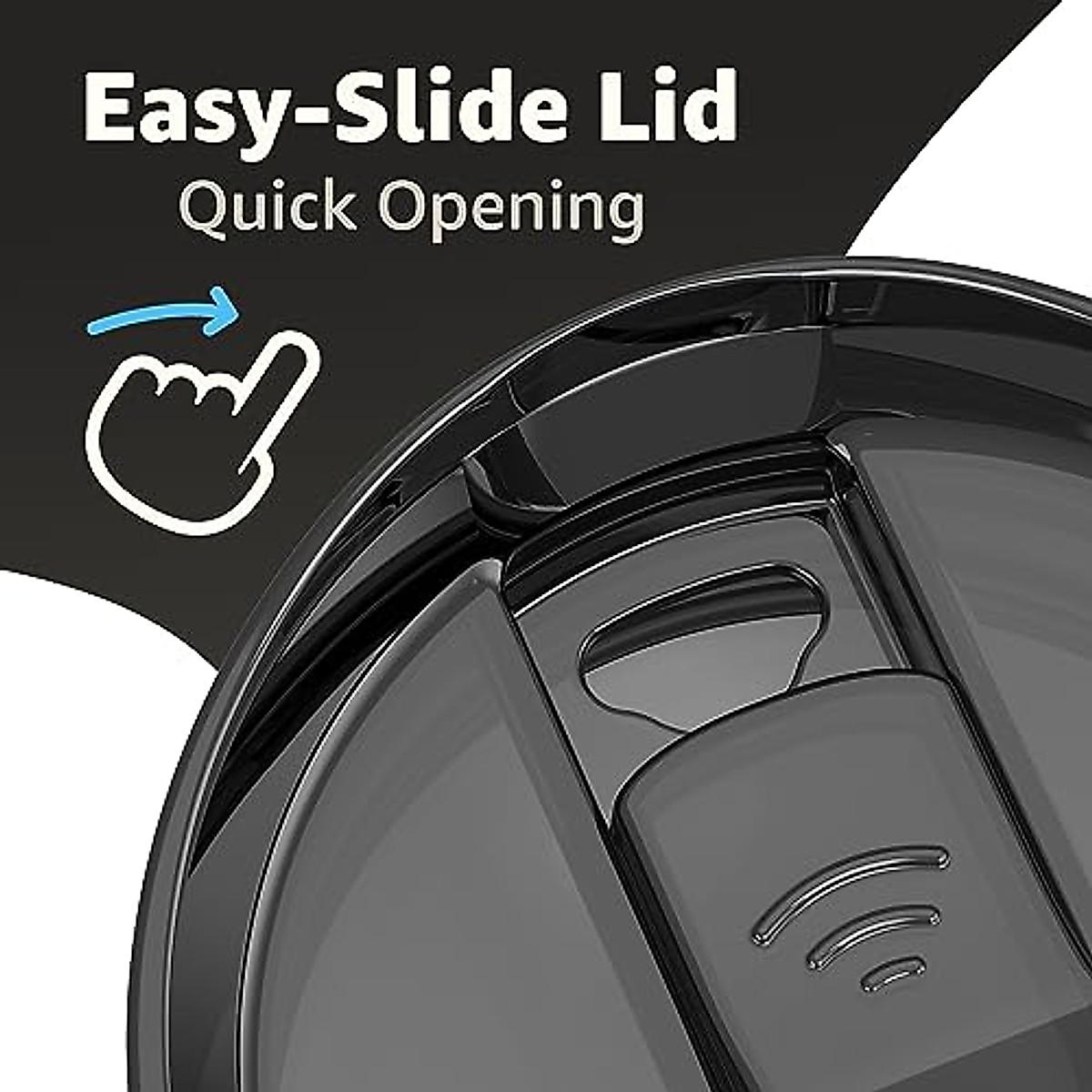 Jmoe USA 40oz & 64oz Sliding Lid for Stanley Adventure Quencher H2.0 Flowstate Tumblers With Handle | Leakproof & Spillproof | Made of BPA and Food-Grade Materials | Dishwasher Safe (Black, 2-Pack)